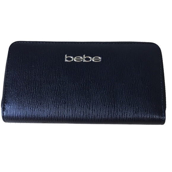 bebe | Bags | Bebe Los Angeles Black Zip Around Wallet New | Poshmark